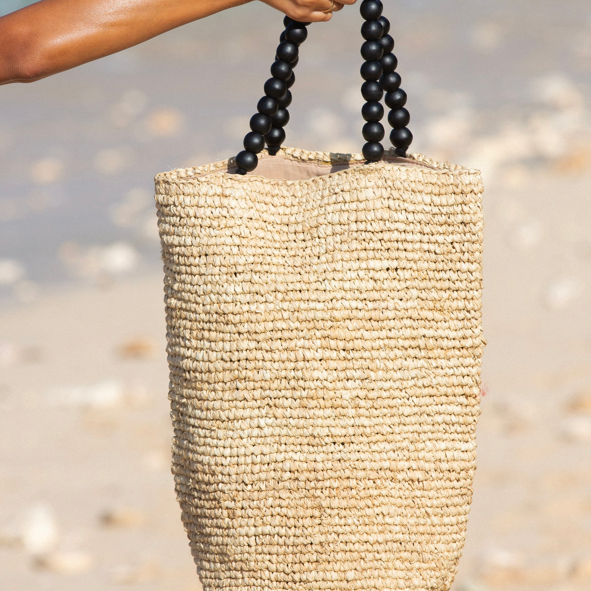 Rafia Bag Seed – Black – arunwear