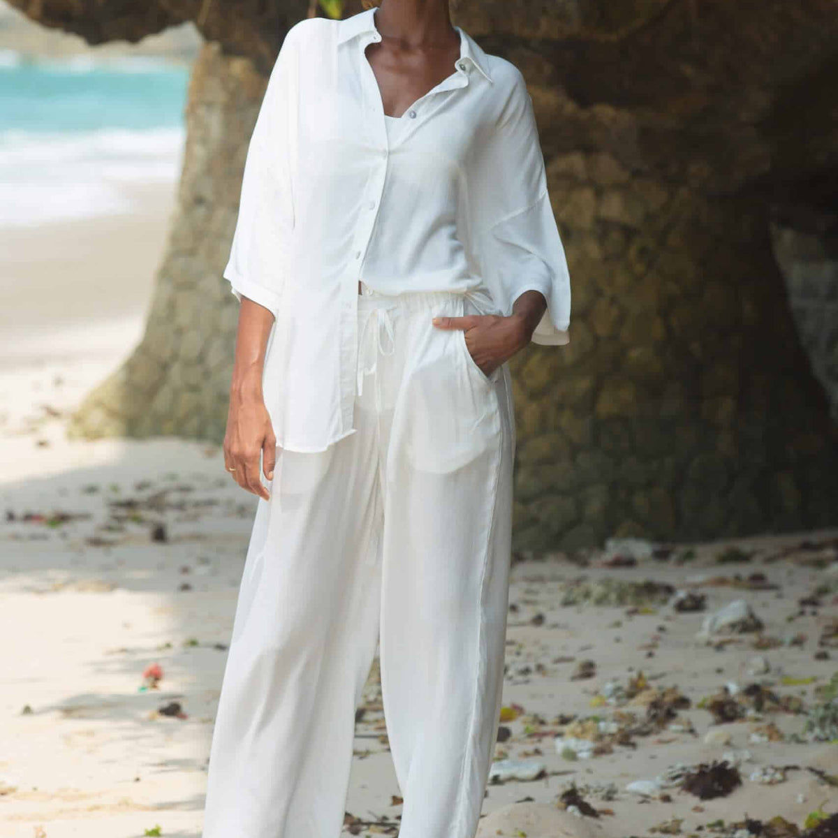 Flow Pants Eco – White – arunwear