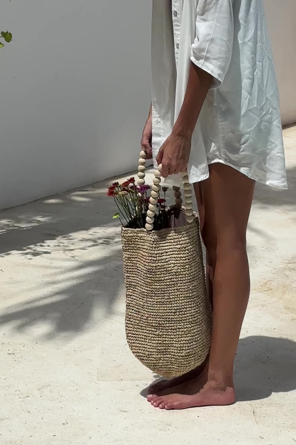 Rafia Bag Seed – White – arunwear